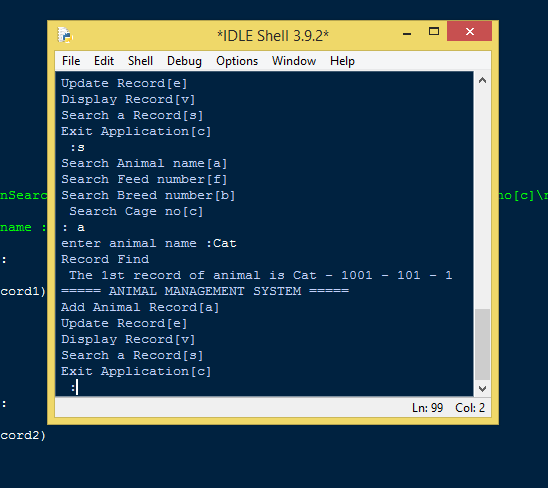 Animal Management System In Python Free Source Code Sourcecodester